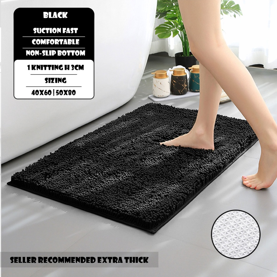 50X80 EXTRA THICK Microfiber mat Without Pattern Carpet Bathroom Carpet ...