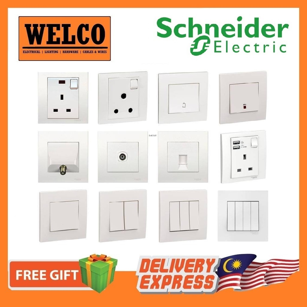 SCHNEIDER CLIPSAL C-VIVACE 13A/15A/1GANG 20A/1GANG BELL/1GANG/2GANG ...