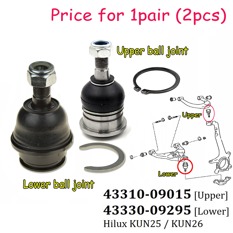 (2pcs)Toyota Hilux Kun25 Kun26 Vigo 2005-2015y Fortuner Kun50/1 Front ...