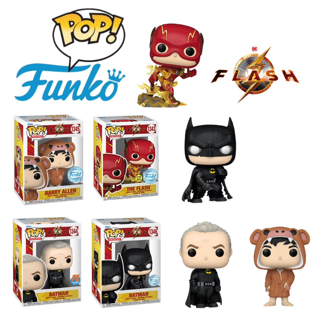 Funko Pop Vinyl Movies The Flash And Batman Barry Allen 1343 1345 1344 ...