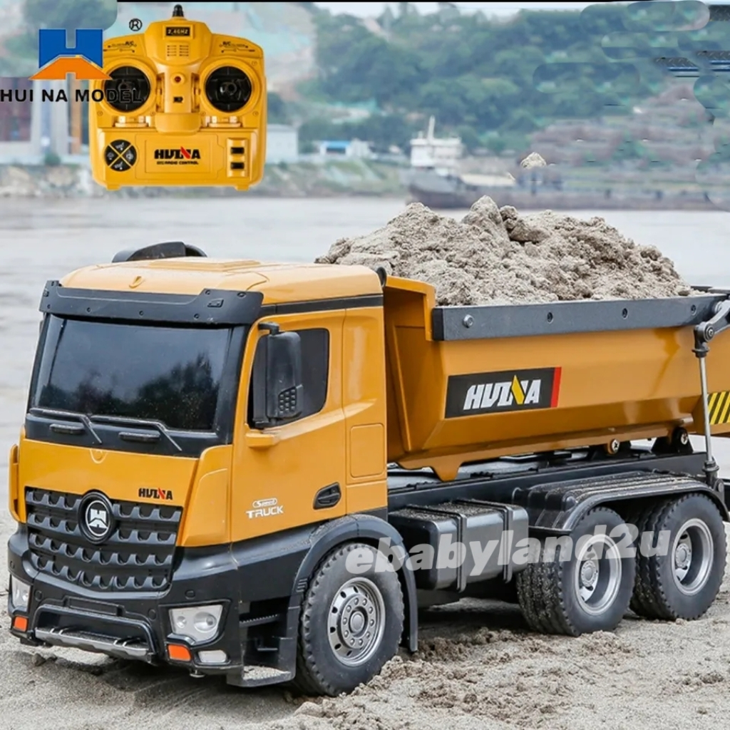 RC HUINA 1573 RC Dump Truck 1:14 2.4GHz 10CH Remote Control Engineering ...