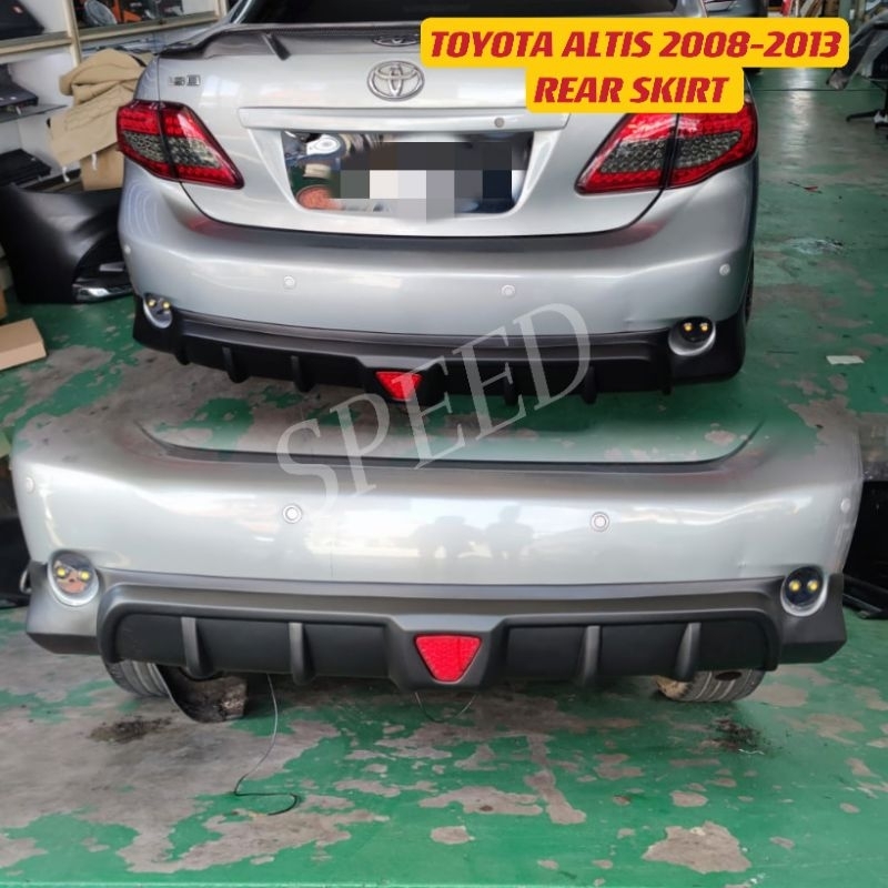 TOYOTA ALTIS 2008-2013 REAR SKIRT BELAKANG SKIRT READY STOCK | Shopee ...