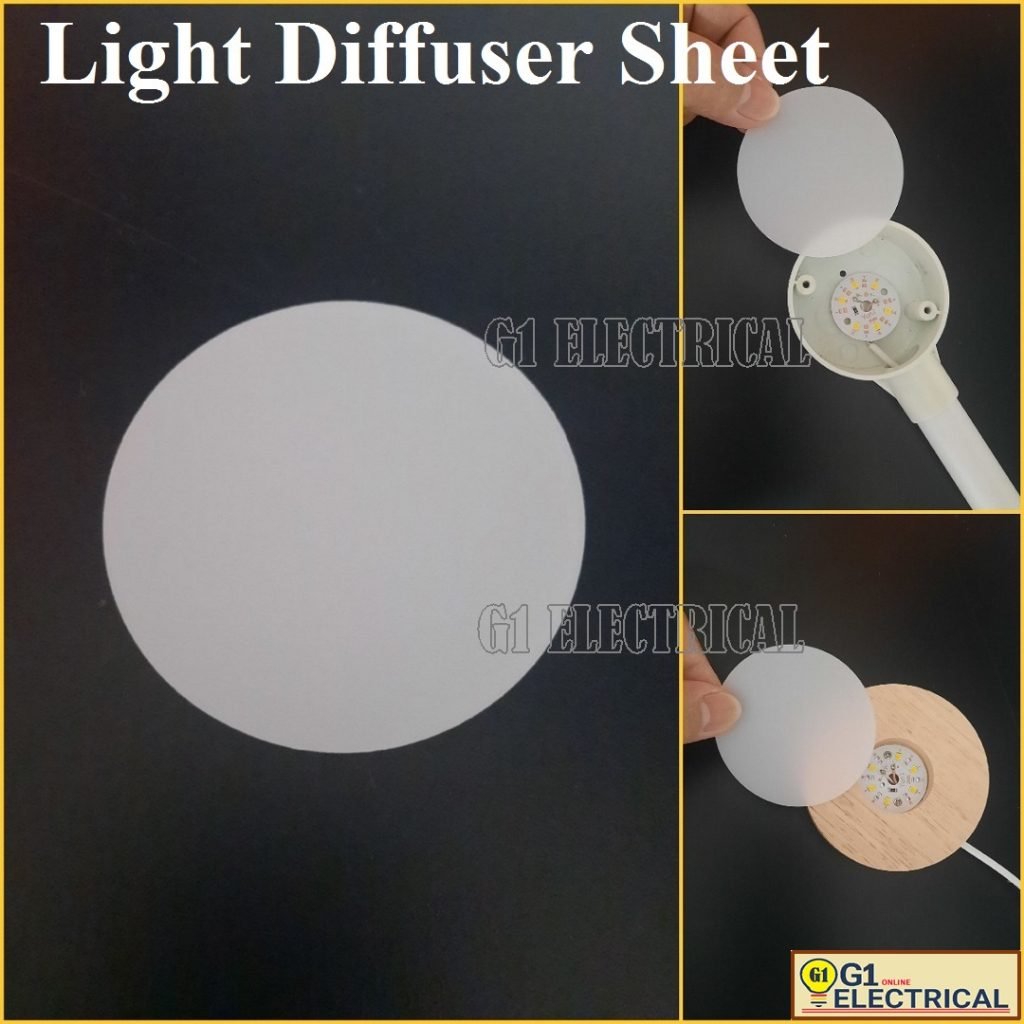 35mm ~ 147mm Light Diffuser Sheet/Cover ( round type),Thickness 1.3mm ...