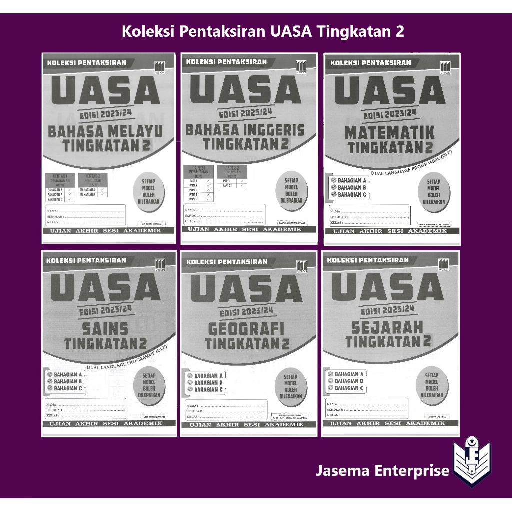 Koleksi Pentaksiran UASA Tingkatan 2 Bm | English | Matematik | Sains ...