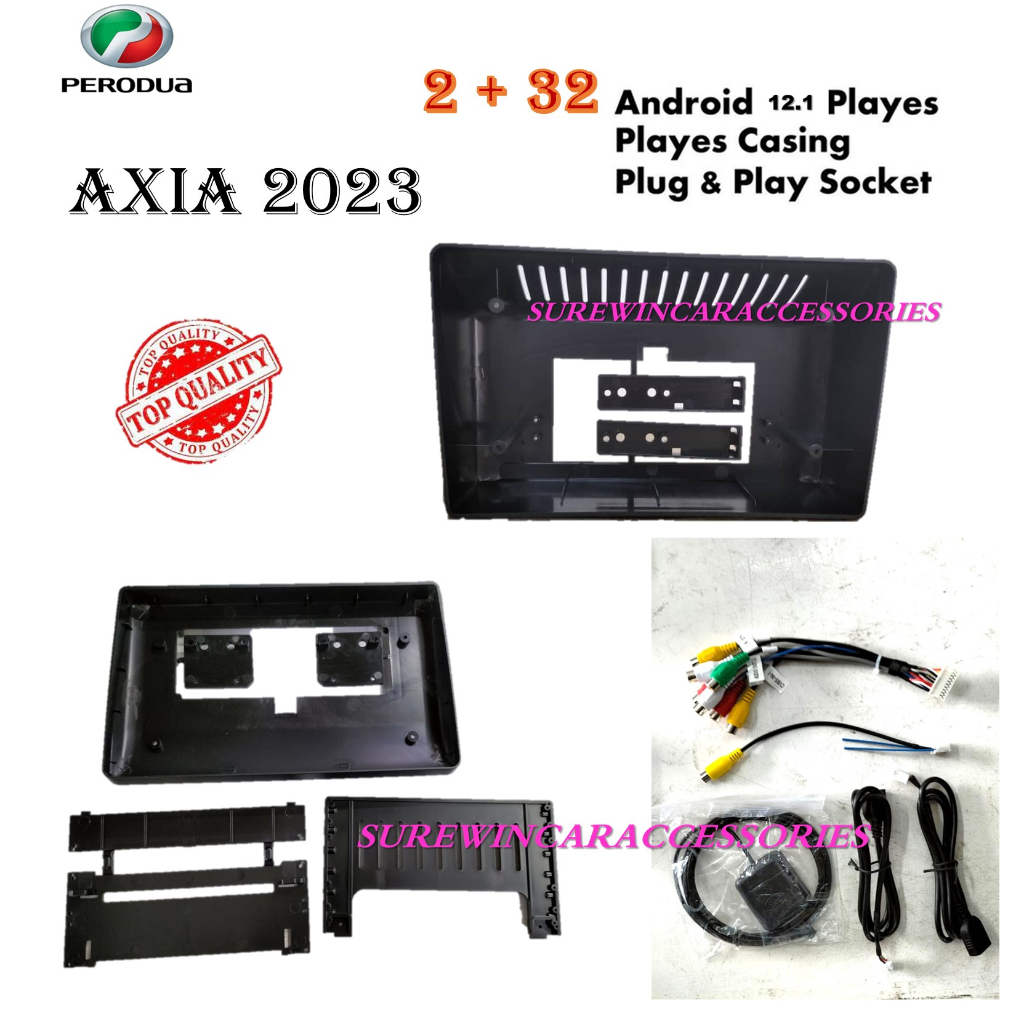 PERODUA AXIA 2023 (SLIM / THICK) ANDROID PLAYER 10” INCH PLUG N PLAY ...