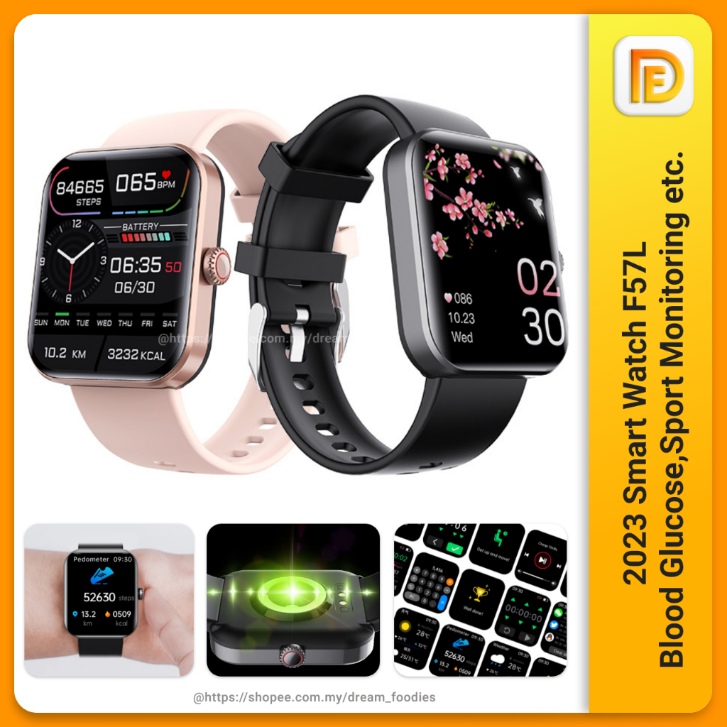 Smart Watch F57L Blood Glucose Measure Heart Rate Blood Pressure ...