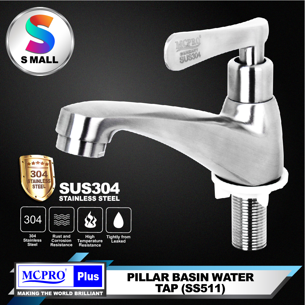 MCPRO SUS304 BASIN TAP SS611/B511/SS354/SS1231/SS1218/CY32B/CY33B/CY34B ...