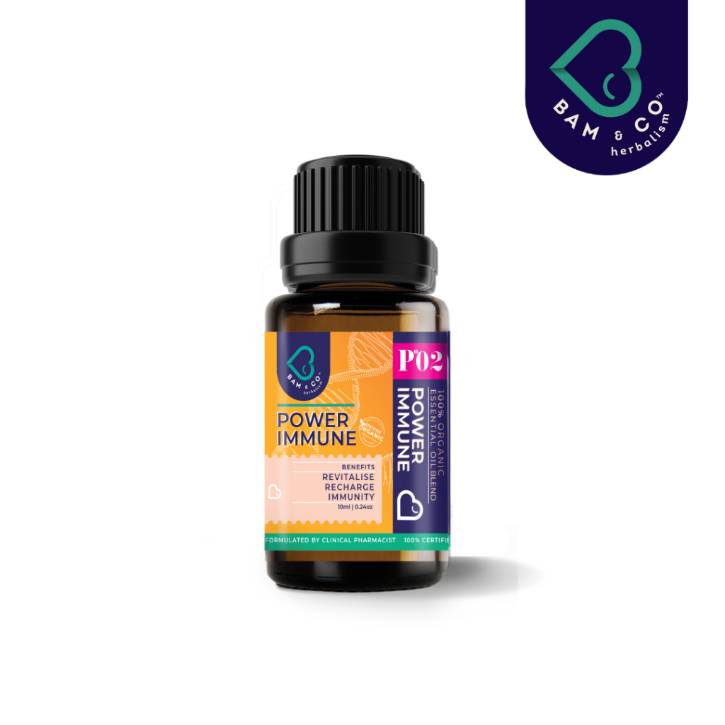 BAM & CO. POWER IMMUNE ORGANIC ESSENTIAL OIL BLEND (10ML) | Shopee Malaysia