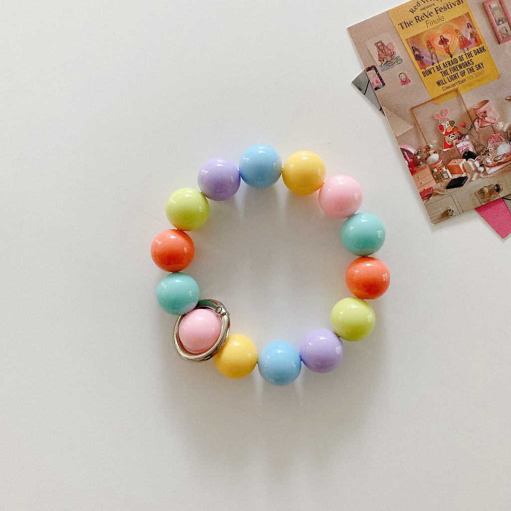 Candy color phone bead chain accessories cutie beautiful hanging holder ...