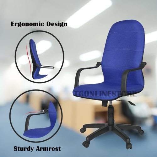 Office Chair With Fixed Arm And Adjustable Height/3V Ergonomic High ...
