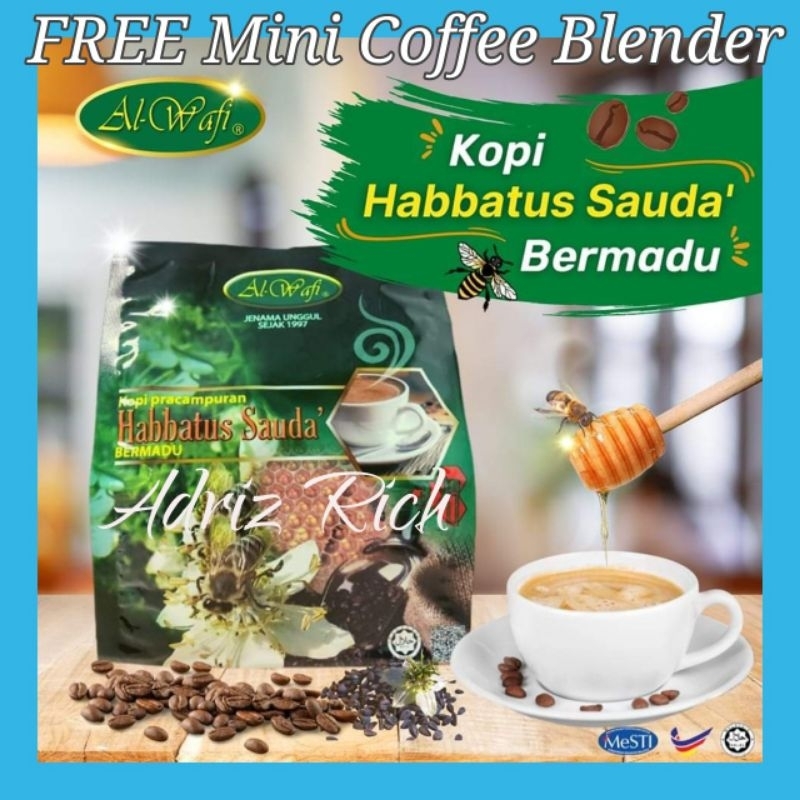 Al Wafi Kopi Habatussauda Coffee 3in1 Bermadu 20 Sachet Kismis Habbaus Sauda Kapsul SoftGel ...