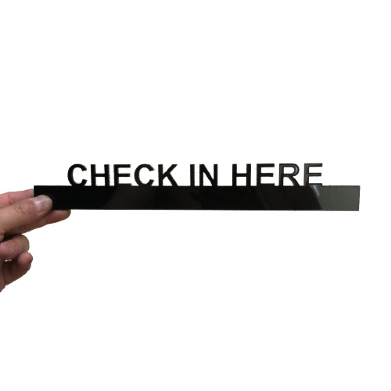 check in check out Mordern and minimalism design signage simple and ...