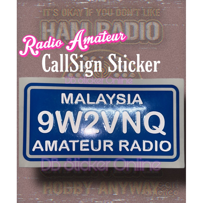 Ham Radio Amatuer Callsign Sticker | Shopee Malaysia
