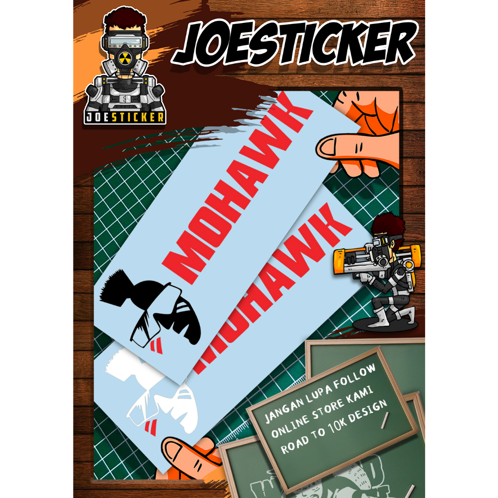 STICKER MOHAWK. ADA PELBAGAI SAIZ DAN DUA PILIHAN WARNA | Shopee Malaysia
