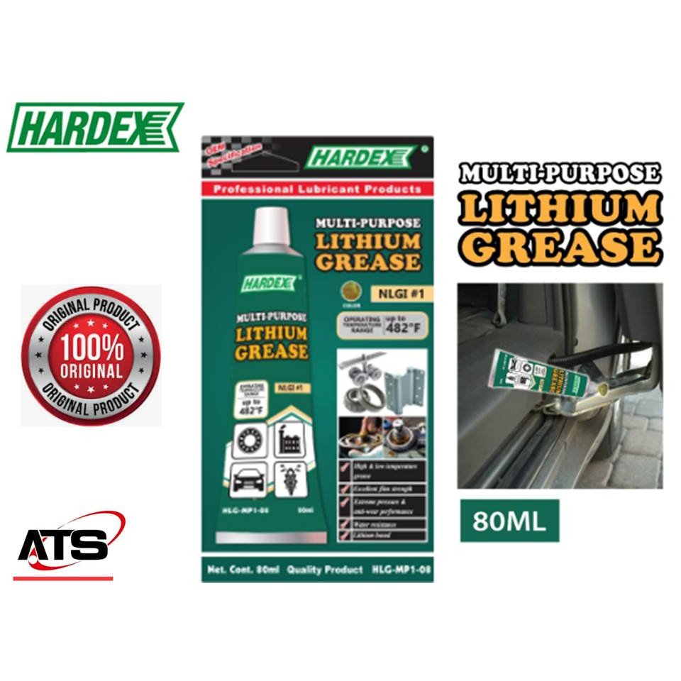 Hardex Multi-Purpose Lithium Grease NLGI 1 (80ml) HLG-MP1-08 | Shopee ...