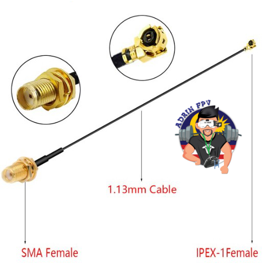 1Pc Cable SMA Female to uFL / u.FL / IPX / IPEX-1 Female/Male Plug ...