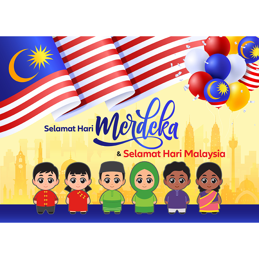 Banner Decoration / Backdrop - Merdeka / Malaysia Day | Shopee Malaysia