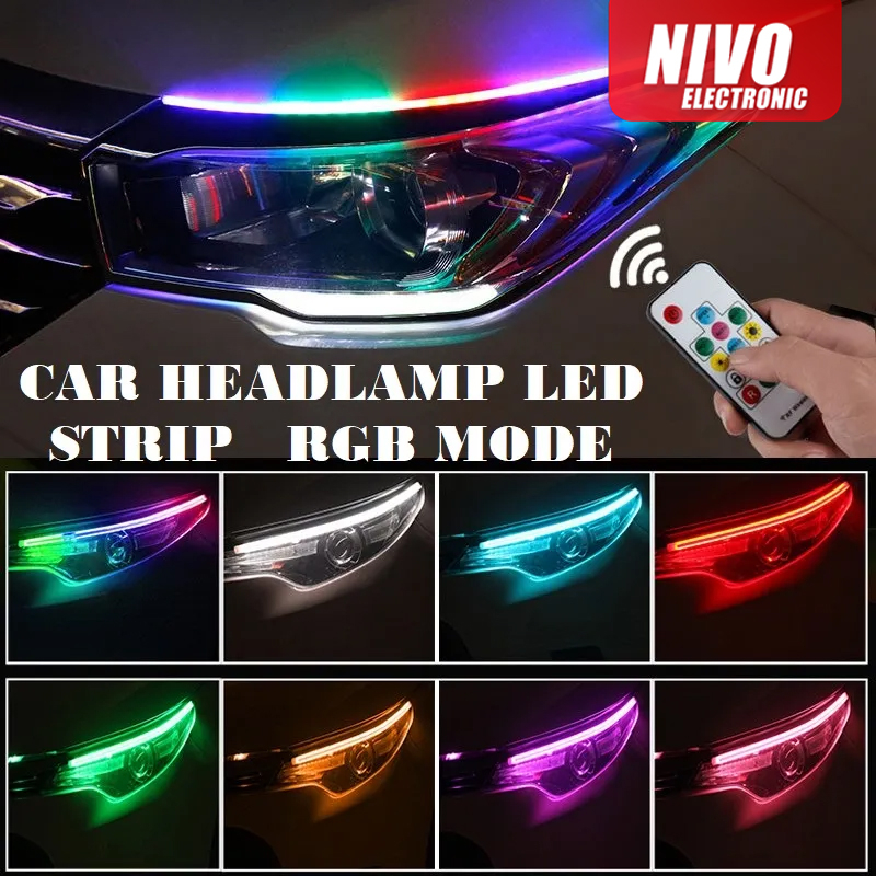 45CM 60CM RGB LIGHT SOFT ARTICLE RGB Daytime Running LED DRL Lights ...