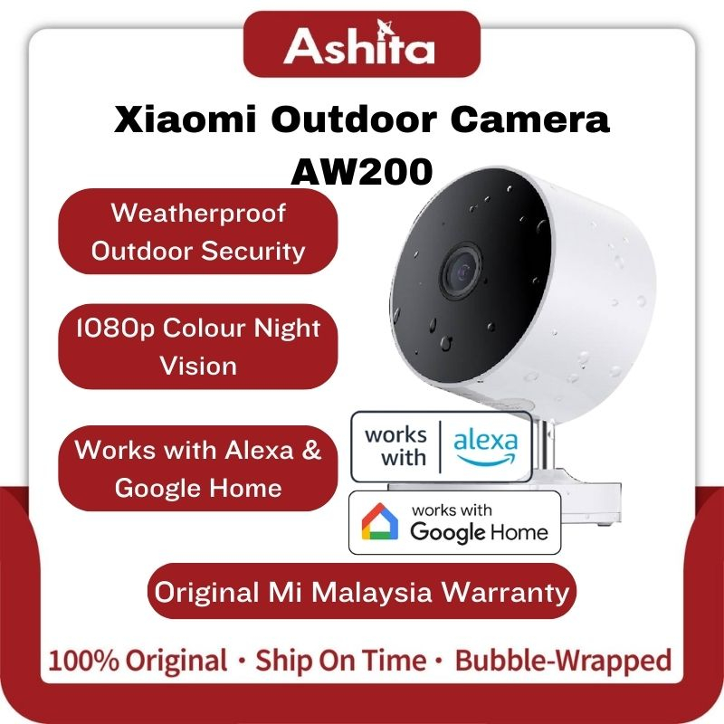 Xiaomi Smart Outdoor Camera AW200 Full HD IP65 Waterproof | Shopee Malaysia