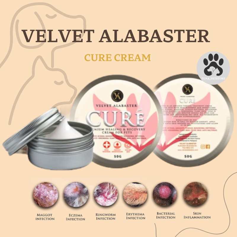 Velvet Alabaster pet CURE cream (treatment/ointment) for Fungus, wound ...