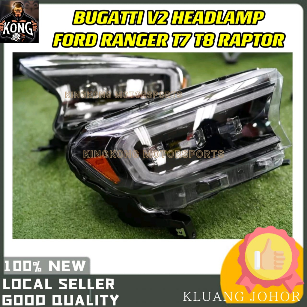 FORD RANGER T7 T8 WILDTRAK RAPTOR FULL LED HEADLAMP LAMPU DEPAN HEAD ...