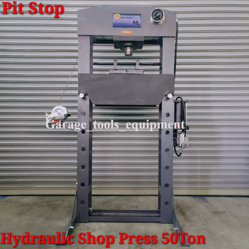 Pit Stop 2 In 1 Hydraulic Shop Press 50Ton With C/W Pressure Gauge ...