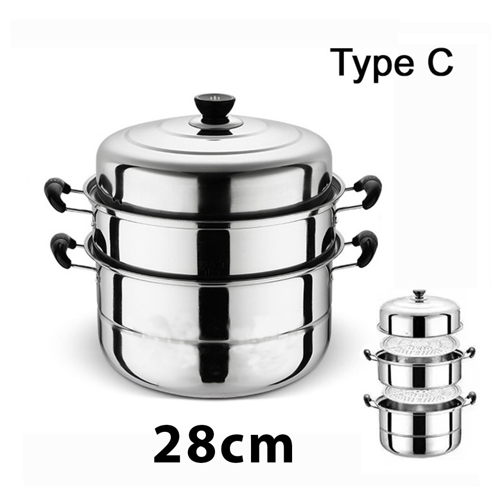 Multilayer Pot Set Stainless Steel Steamer Pot Steamboat Hotpot Cooker ...