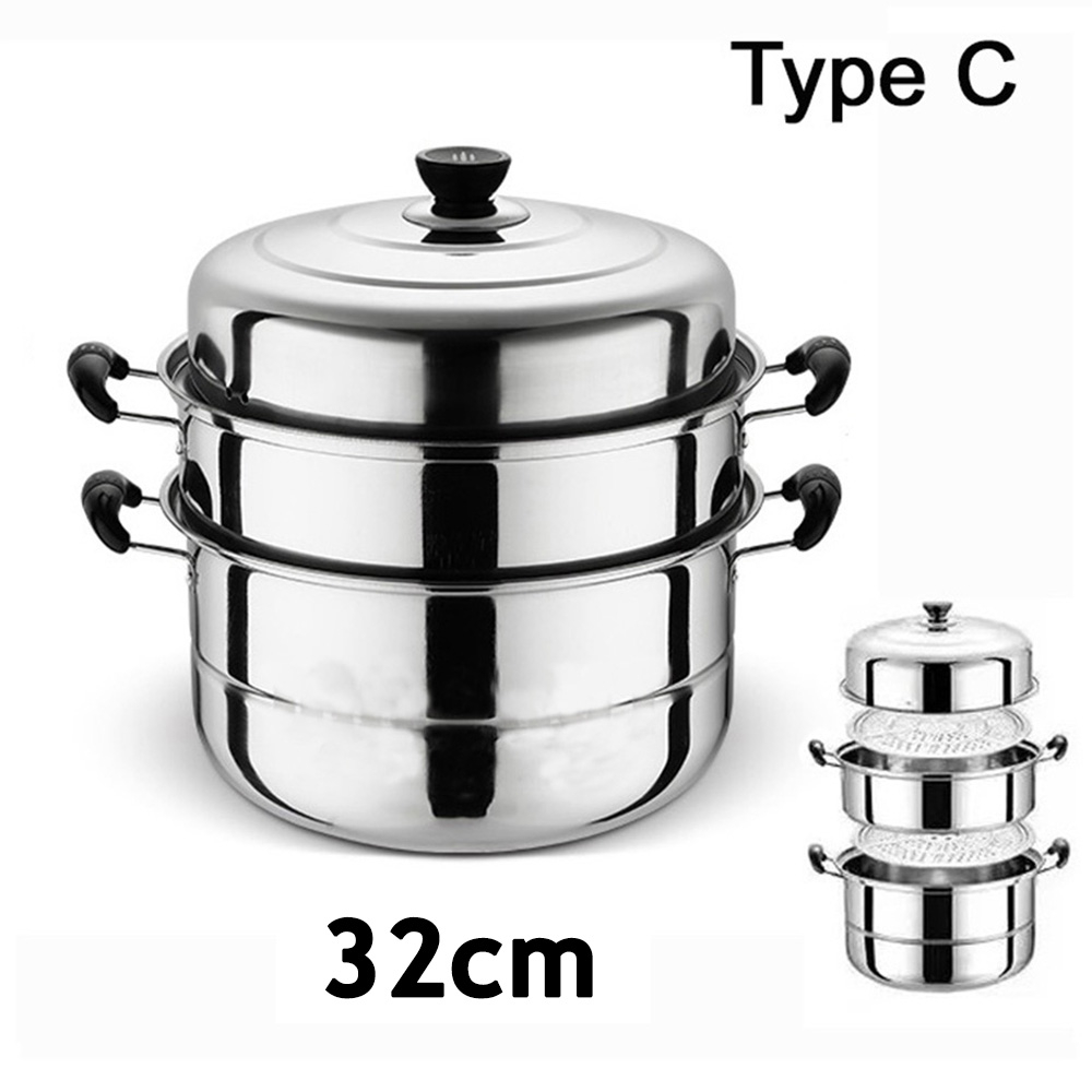Multilayer Pot Set Stainless Steel Steamer Pot Steamboat Hotpot Cooker ...