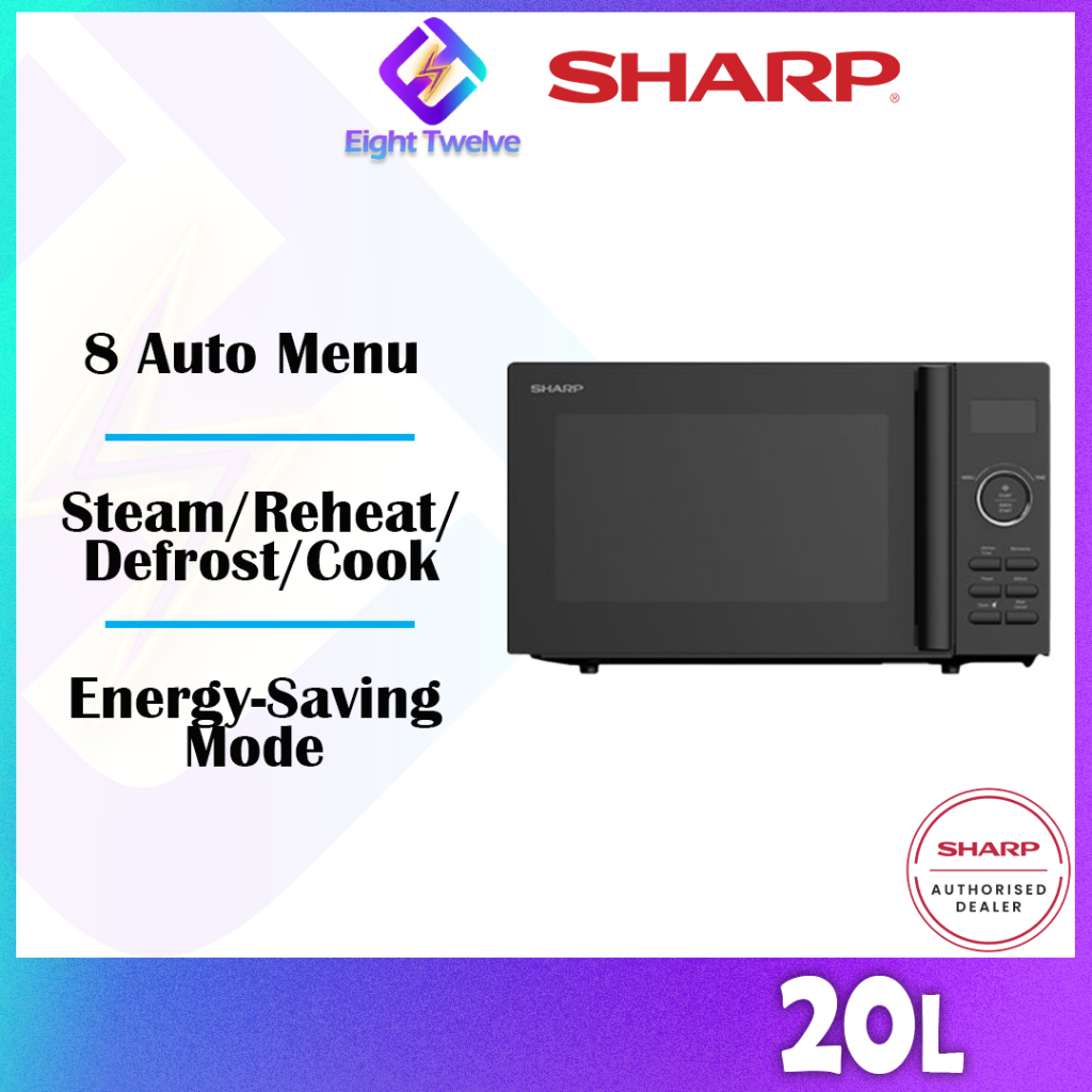SHARP 20L Microwave Oven | Digital Control | 8 Auto Menu | R2021GK | Shopee Malaysia