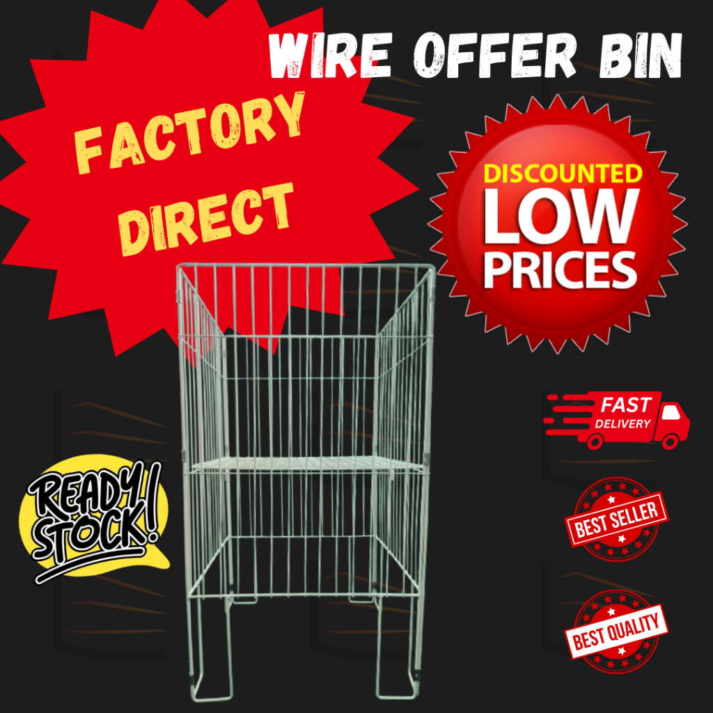 Dump Bin / Wire Offer Bin / Display Storage Bin / Multipurpose Bin (18 ...