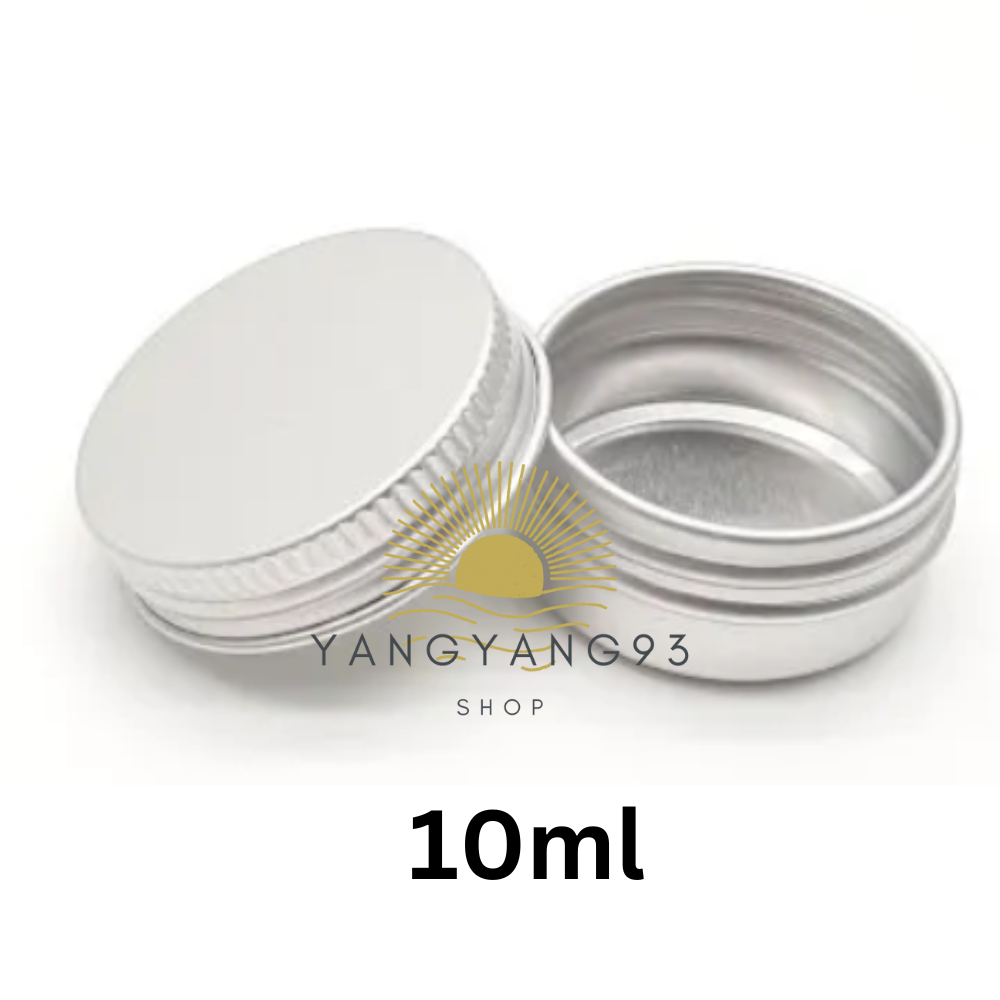READY STOCK 10g Empty Aluminium Travel Lip Balm Cream Jar Tin Box ...