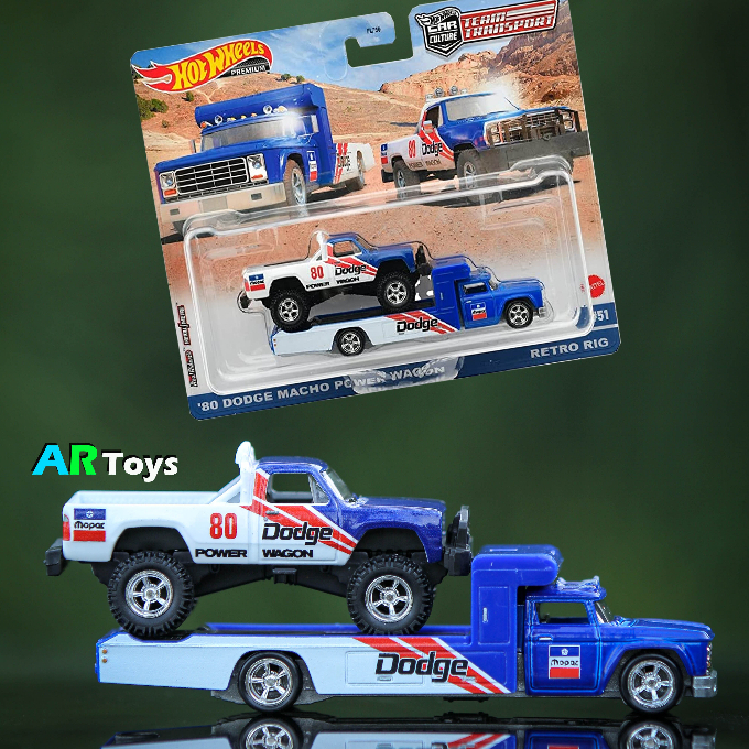 HotWheels Team Transport '80 Dodge Macho Power Wagon Transporter ...