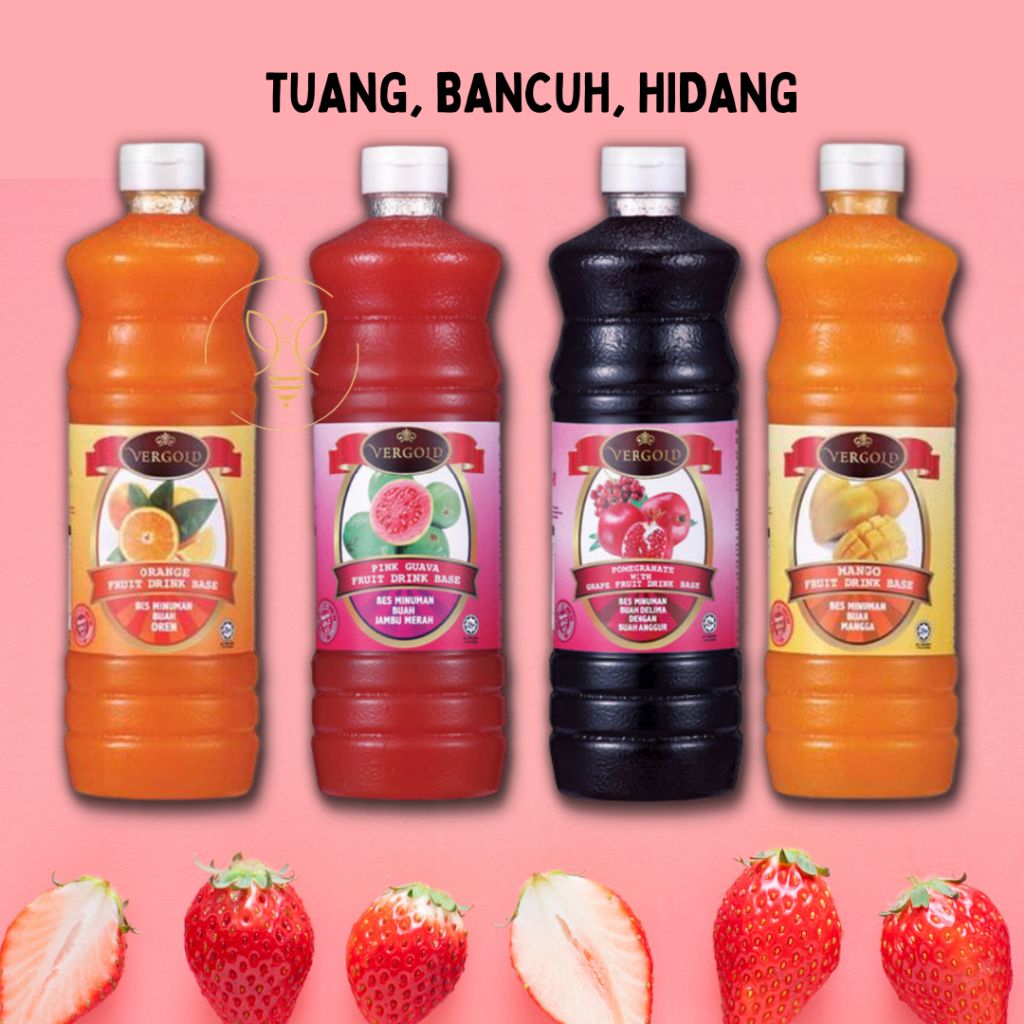 VERGOLD Juice Kordial Jus Pati Buah [Concentrated Fruit Drink Base ...