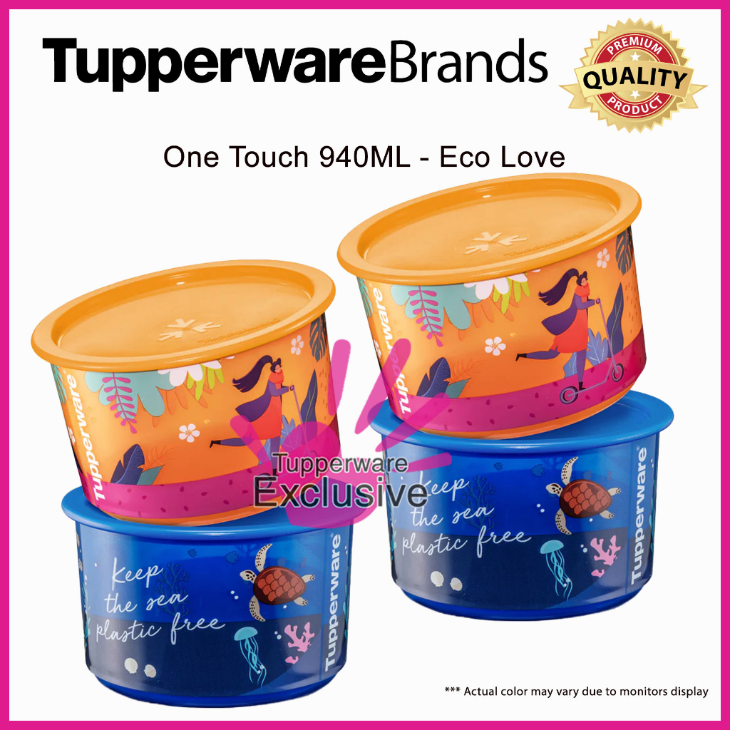 One Touch Junior Topper Tupperware Bekas kedap udara kedap cecair Bekas candy Eco Love Food ...