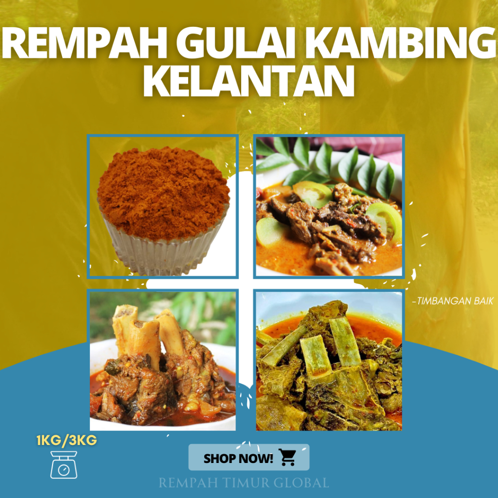 REMPAH GULAI KAMBING KELANTAN (1KG) REMPAH GULAI/GULAI KAMBING/AWAH ...