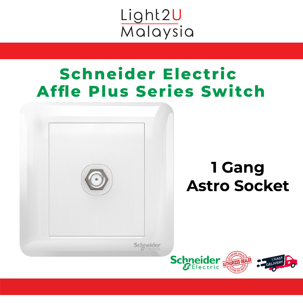 Schneider Electric Affle Plus Series Switch Fluorescent Locator White ...