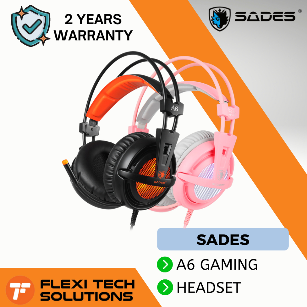 Flexi Tech SADES A6 Gaming Headset Virtual 7.1 Surround Sound Gaming ...