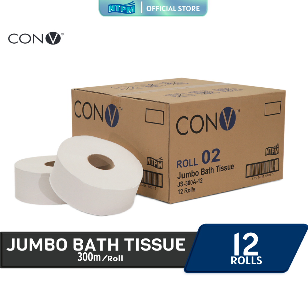 ConV Jumbo Bath Tissue (2ply) 300M x 12 Rolls | Shopee Malaysia