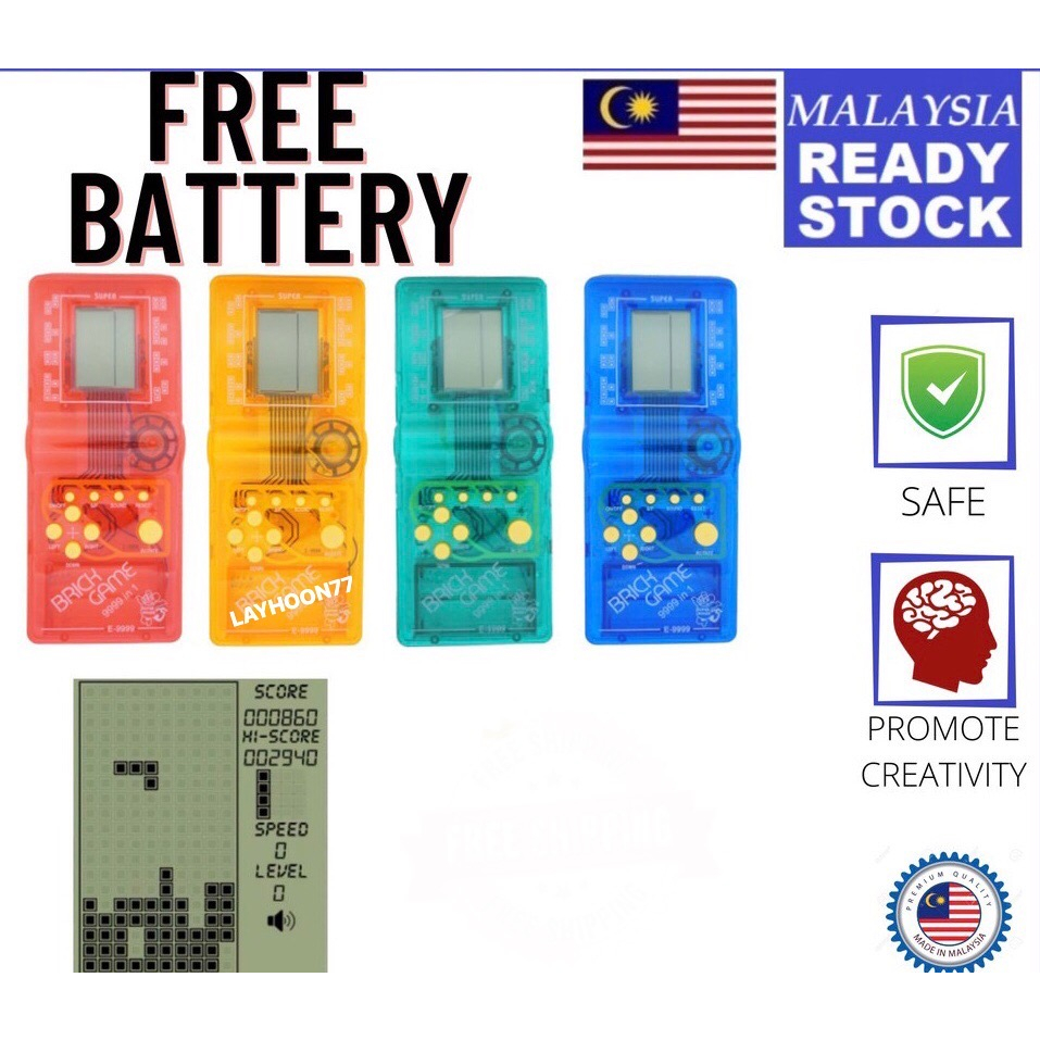 Ready Stock Brick Game 9999 In 1 Free Battery Classic Game Y00639 ...