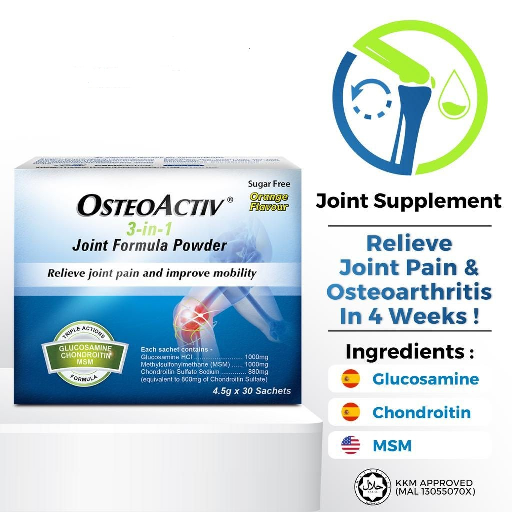 Osteoactiv 3 In 1 Joint Formula Powder (4.5g x 30 Sachets) | Shopee ...