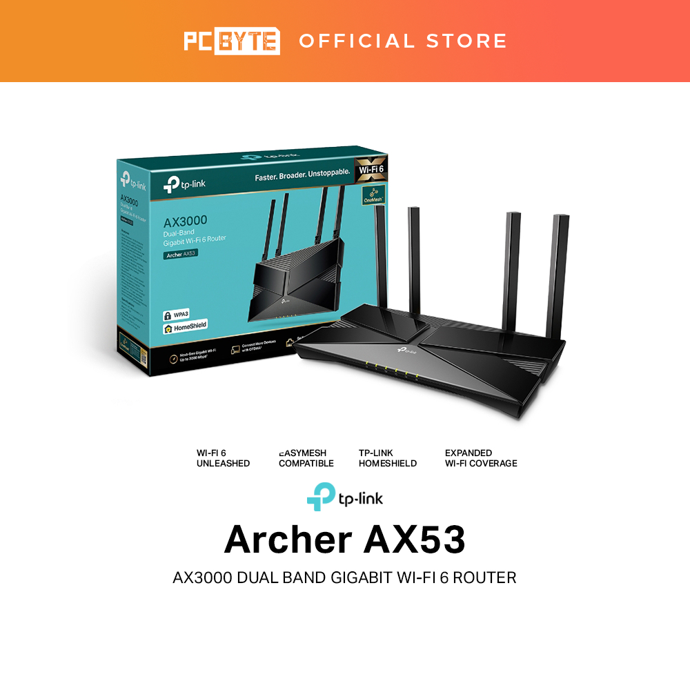 TP-Link Archer AX50 / AX53 AX3000 Dual Band Gigabit Wi-Fi 6 Router ...