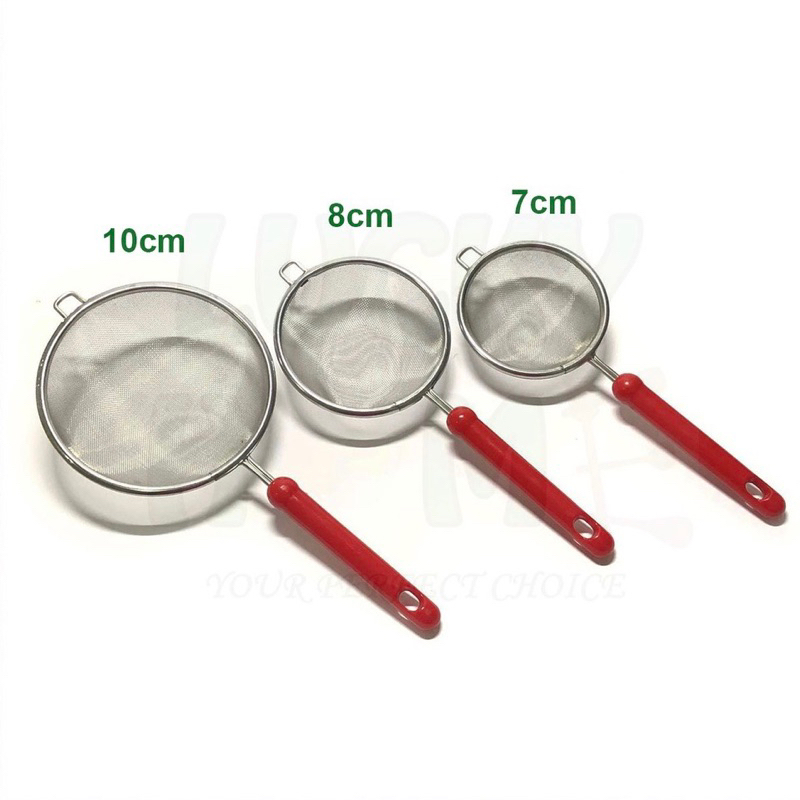 Stainless Steel Japan Minex Strainer Sieve Powder Sugar Sieve Red ...
