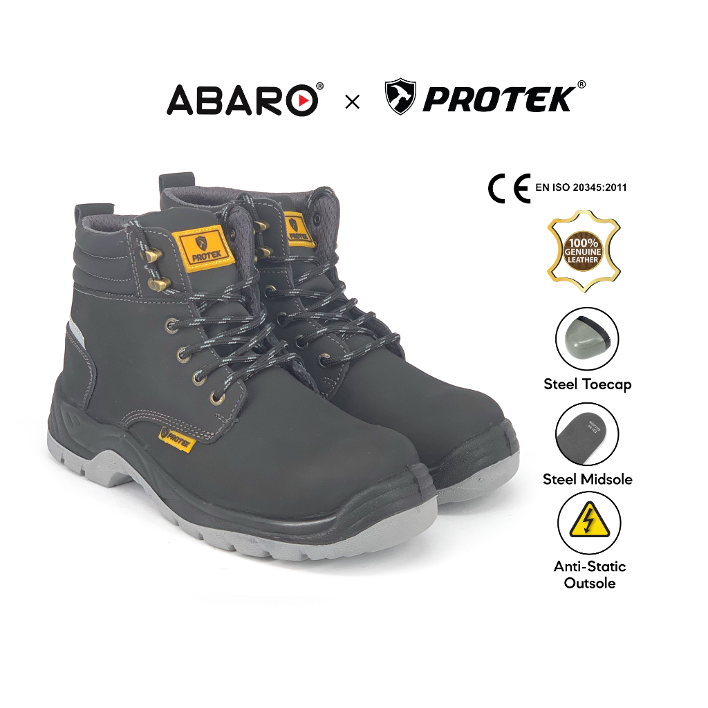 ABARO Genuine Leather Anti-Static Safety Boots SFA755E1 PROTEK Safety ...