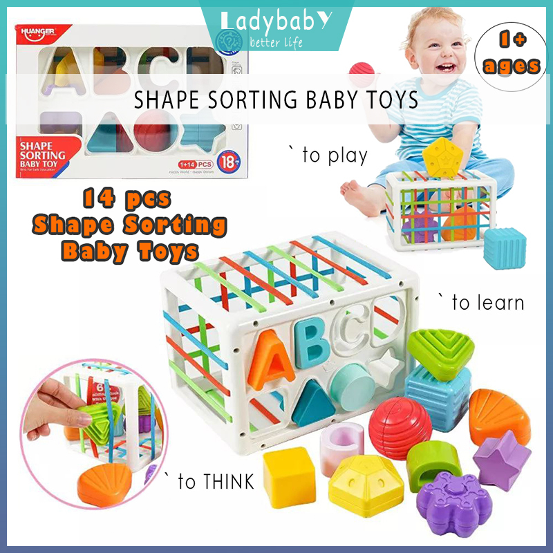 Baby Shape Sorting Toy | Kids Busy Cube Montessori Educational Motor ...