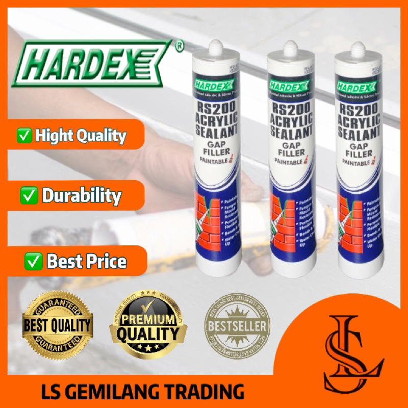 (NEW STOCK) HARDEX GAP SEALANT ACRYLIC SEALANT RS200 GP SILICON CERMIN ...
