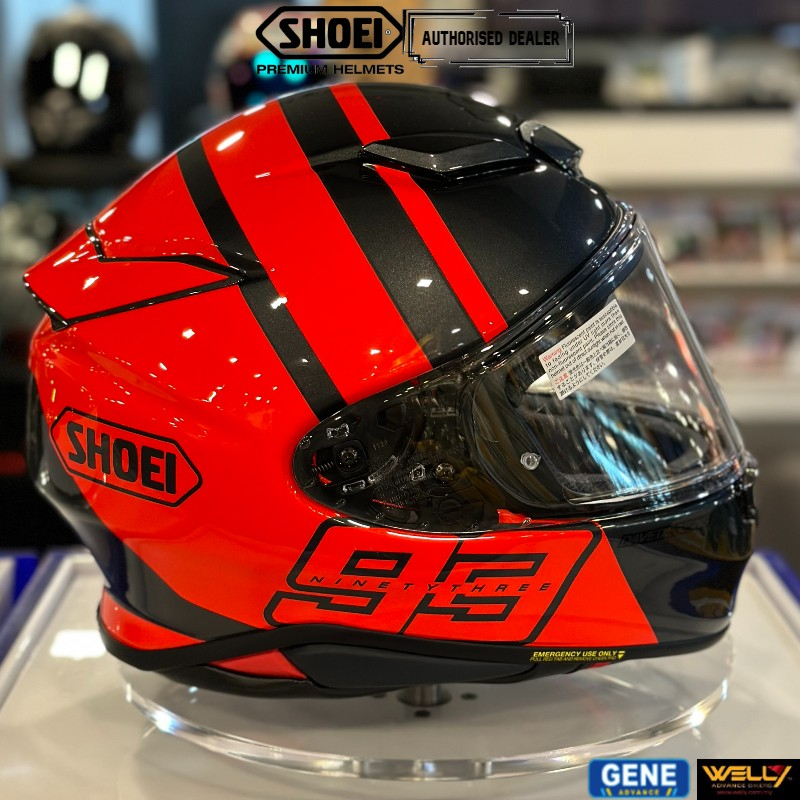 SHOEI NXR2 (Z-8) MM93 Track TC 1 Red Grey Top Performance Sport Full ...