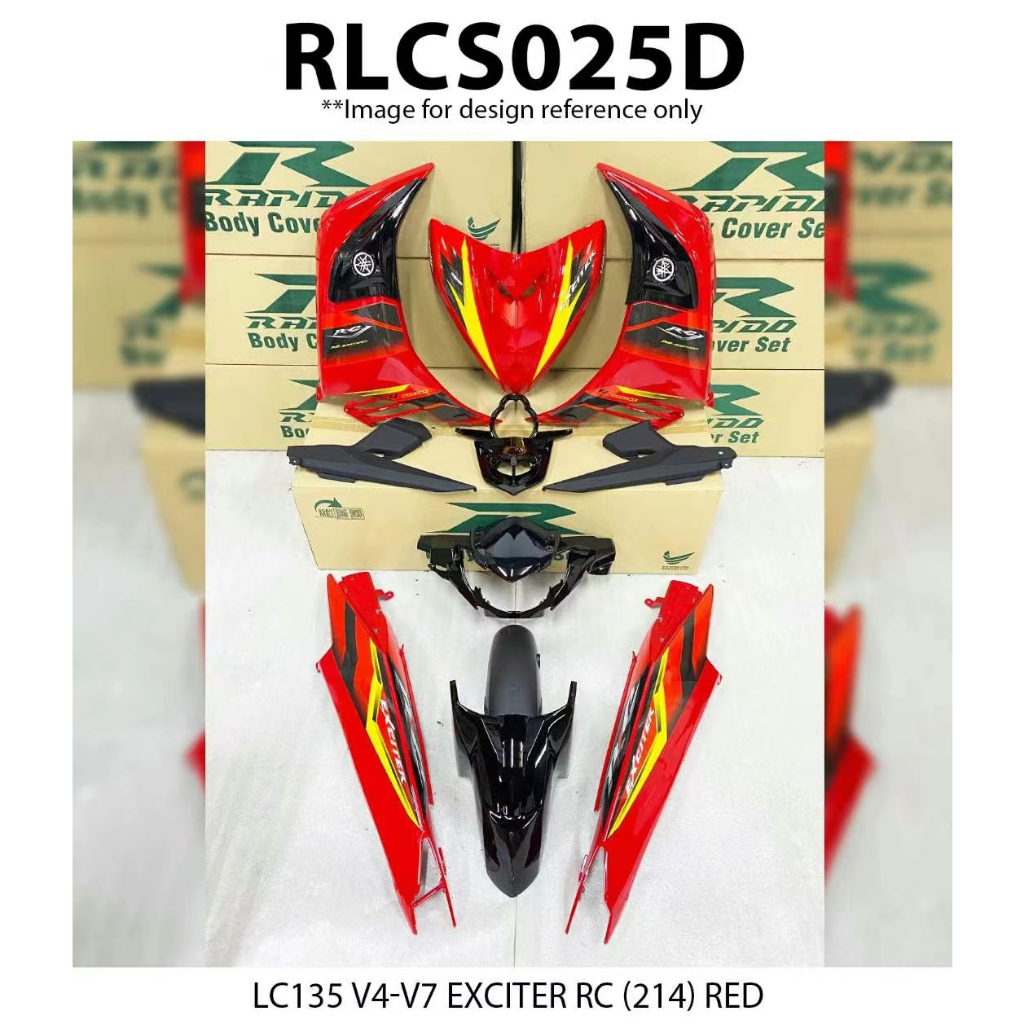 Rapido Cover Set Yamaha LC135 V4-V7 EXCITER RC (214) Red Black Blue ...