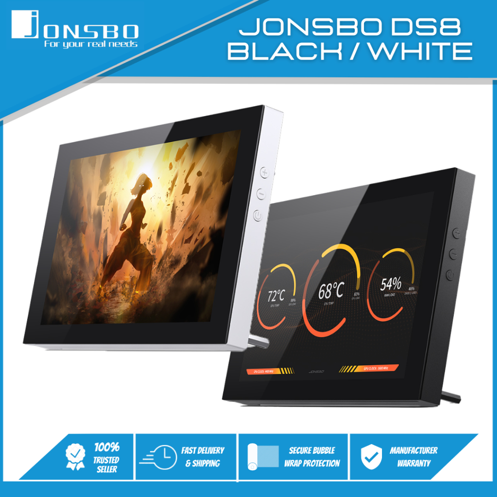 [White & Black] Jonsbo DS8 IPS 8-inch Screen Monitor D31 D41 Screen ...