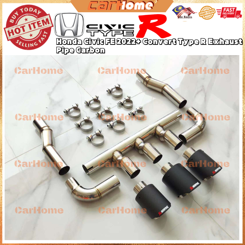 New Honda Civic FE 2022 2023 Convert Type R Front Bumper Rear Bumper Grille Exhaust Carbon ...