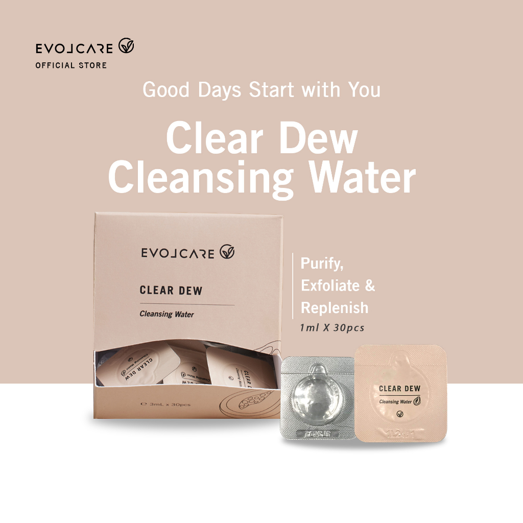 EVOLCARE Clear Dew Cleansing Water cleanser Exfoliate Dead Skin ...